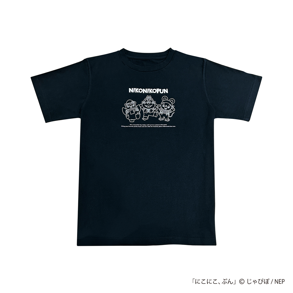 にこにこ、ぷん Tシャツ （ブラック） | NHK キャラクターショップ TOKYO オフィシャルオンラインショップ | 公式 | 通販